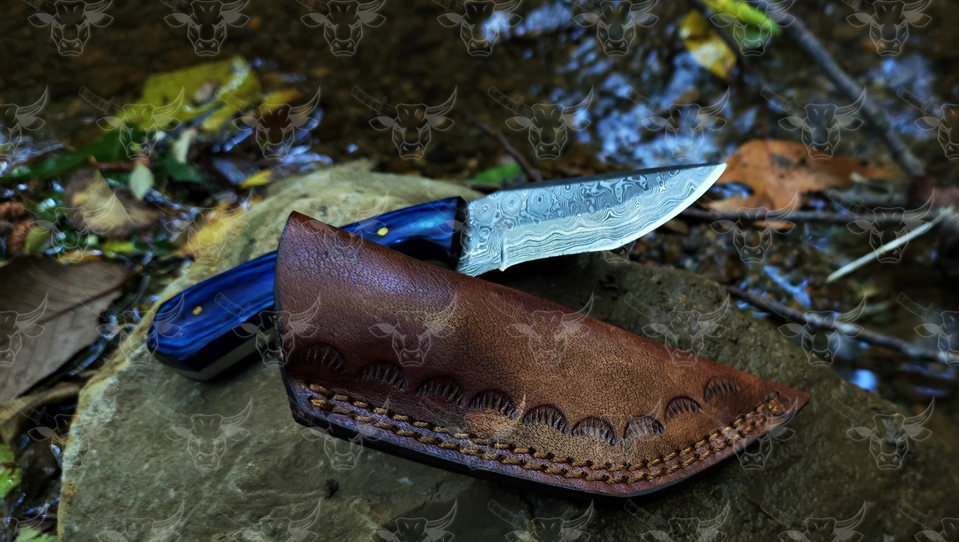 EBK-07 Damascus Steel Hunting Knife – Evilbullknives