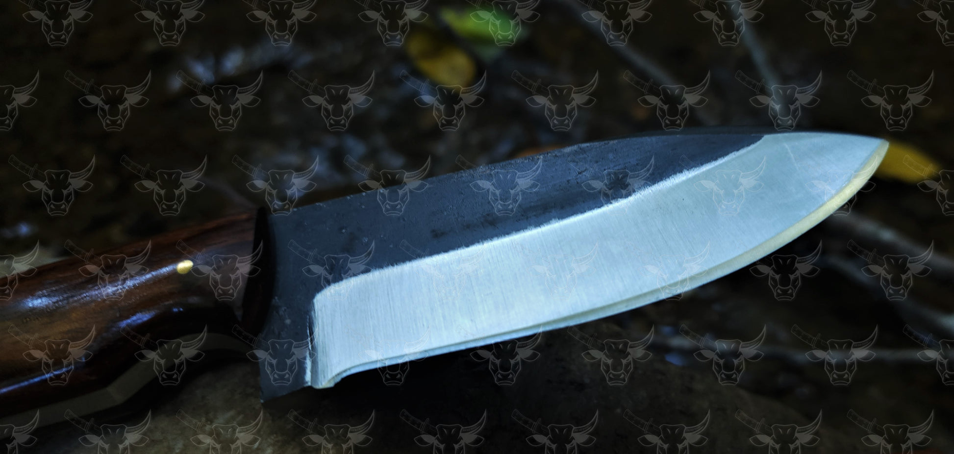 EBK-17 handmade knife, forged steel rose wood handle – Evilbullknives