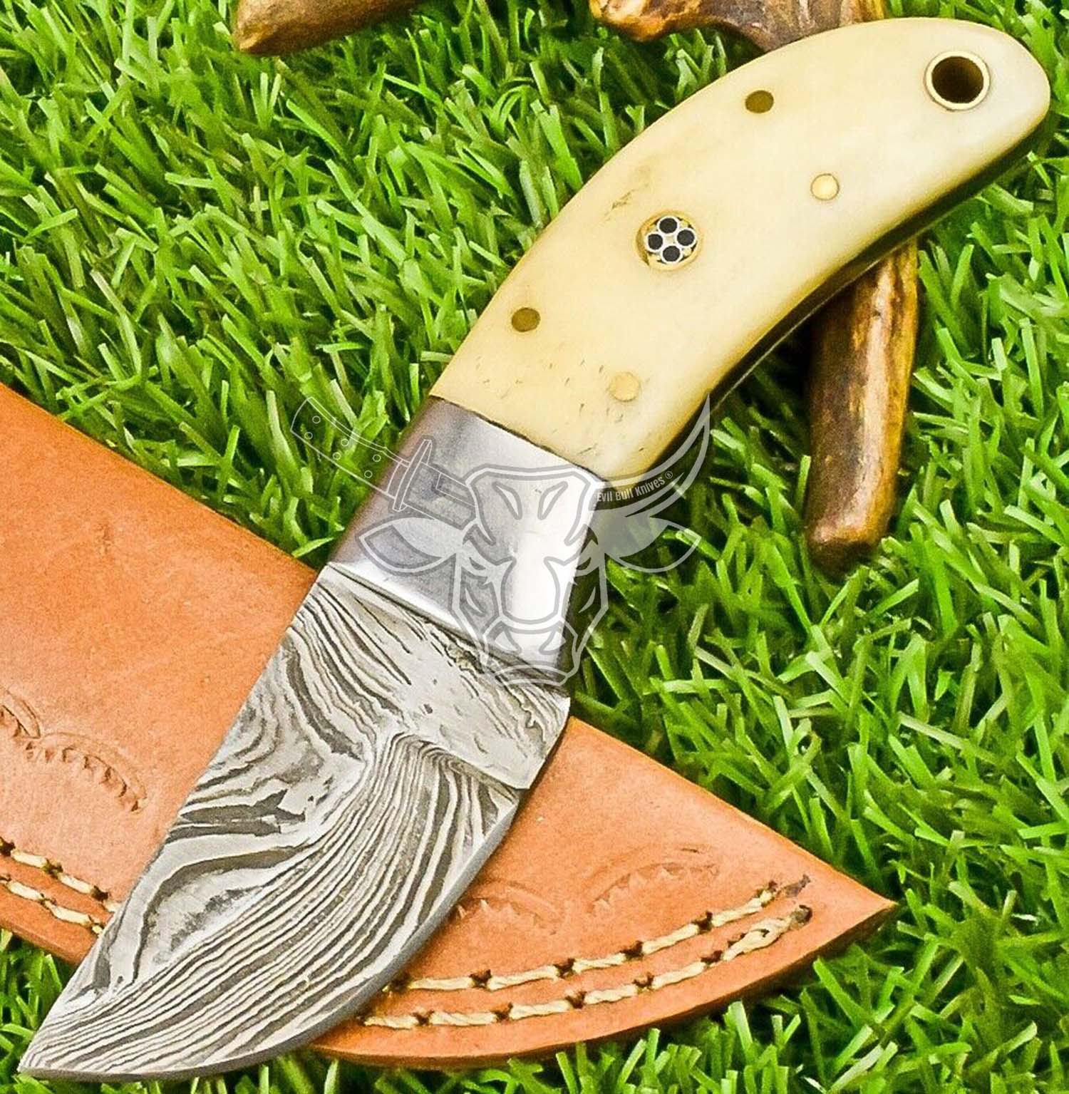 EBK-63 Custom Hand Forged Damascus Steel Skinner Knife, Hunting Knife ...